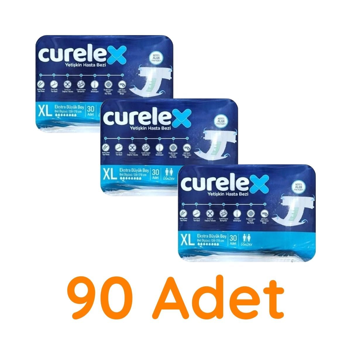 Curelex Yetişkin Hasta Bezi XL 90 Adet - Curelex Marka